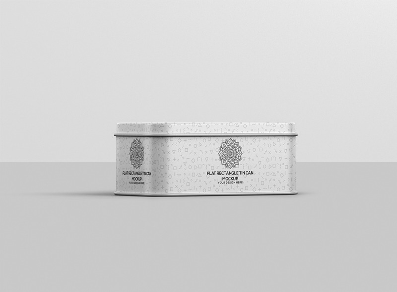 Flat Rectangle Tin Can Mockup #344224 - TemplateMonster
