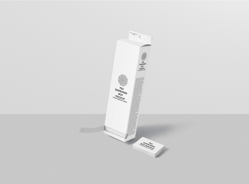 Tea Dispenser Sachet Box Mockup #343223 - TemplateMonster