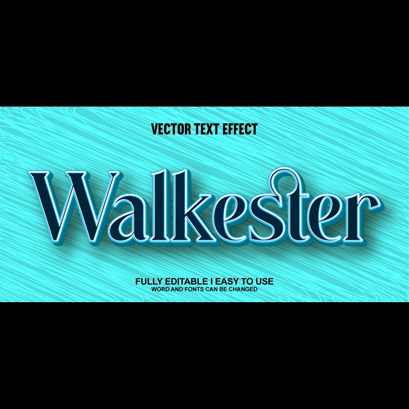 Walkester Fully Editable Vector 3D Text Effect