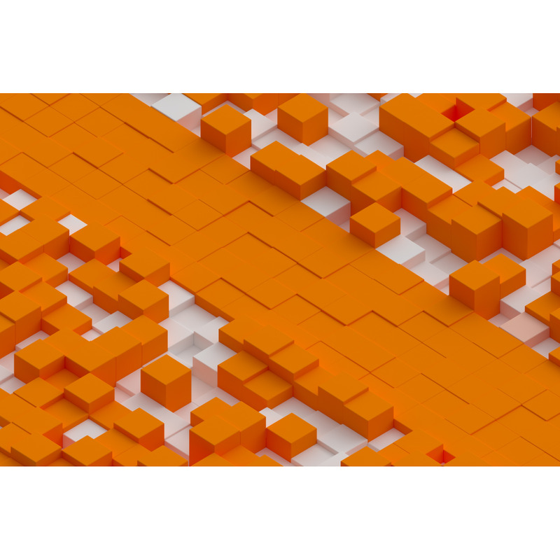 3d Cubes Backgrounds Orange and White - TemplateMonster