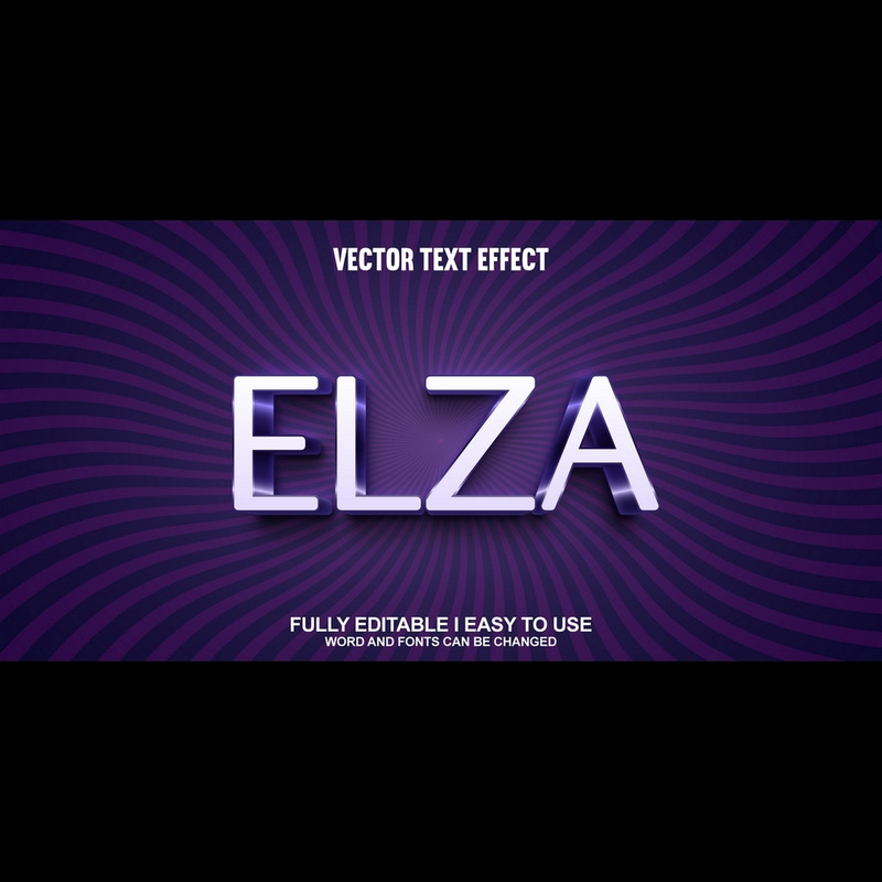 Elza Fully Editable Vector 3D Text Effect - TemplateMonster