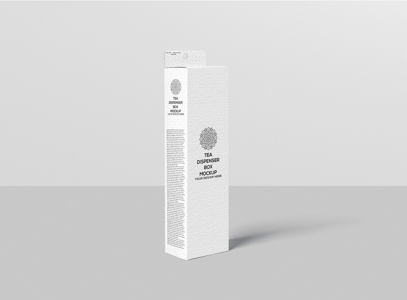 Tea Dispenser Sachet Box Mockup #343223 - TemplateMonster