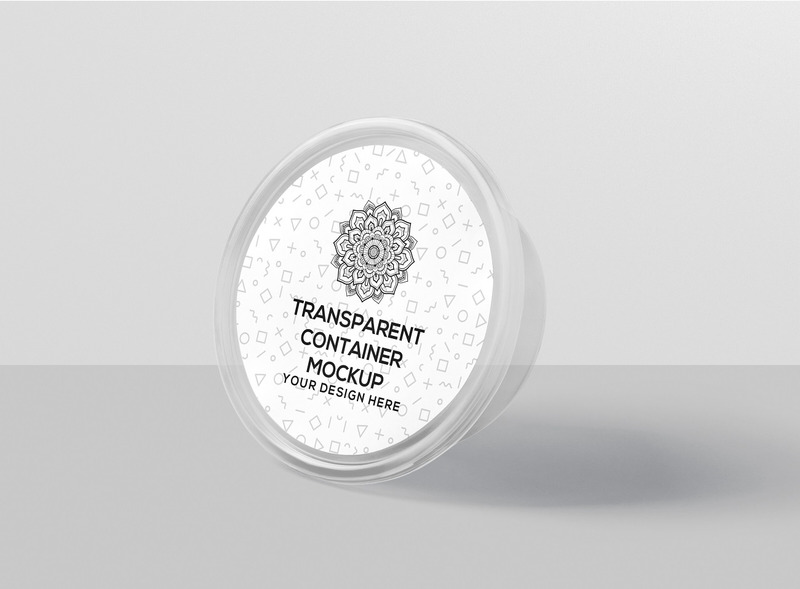Disposable Round Transparent Container Mockup