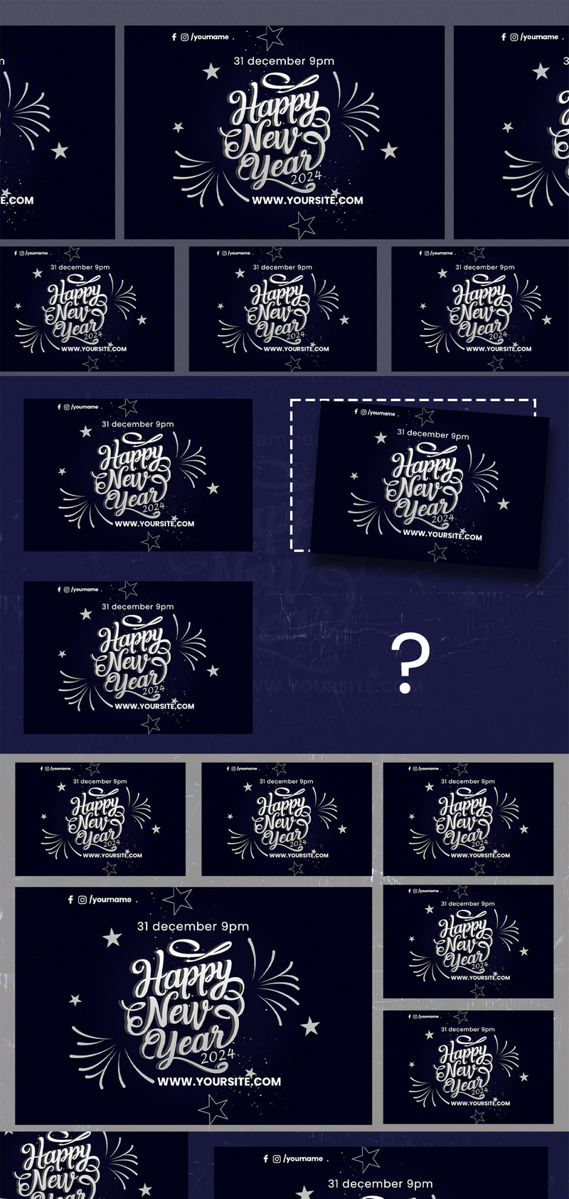 Happy New Year 2024 Banner #390624 - TemplateMonster