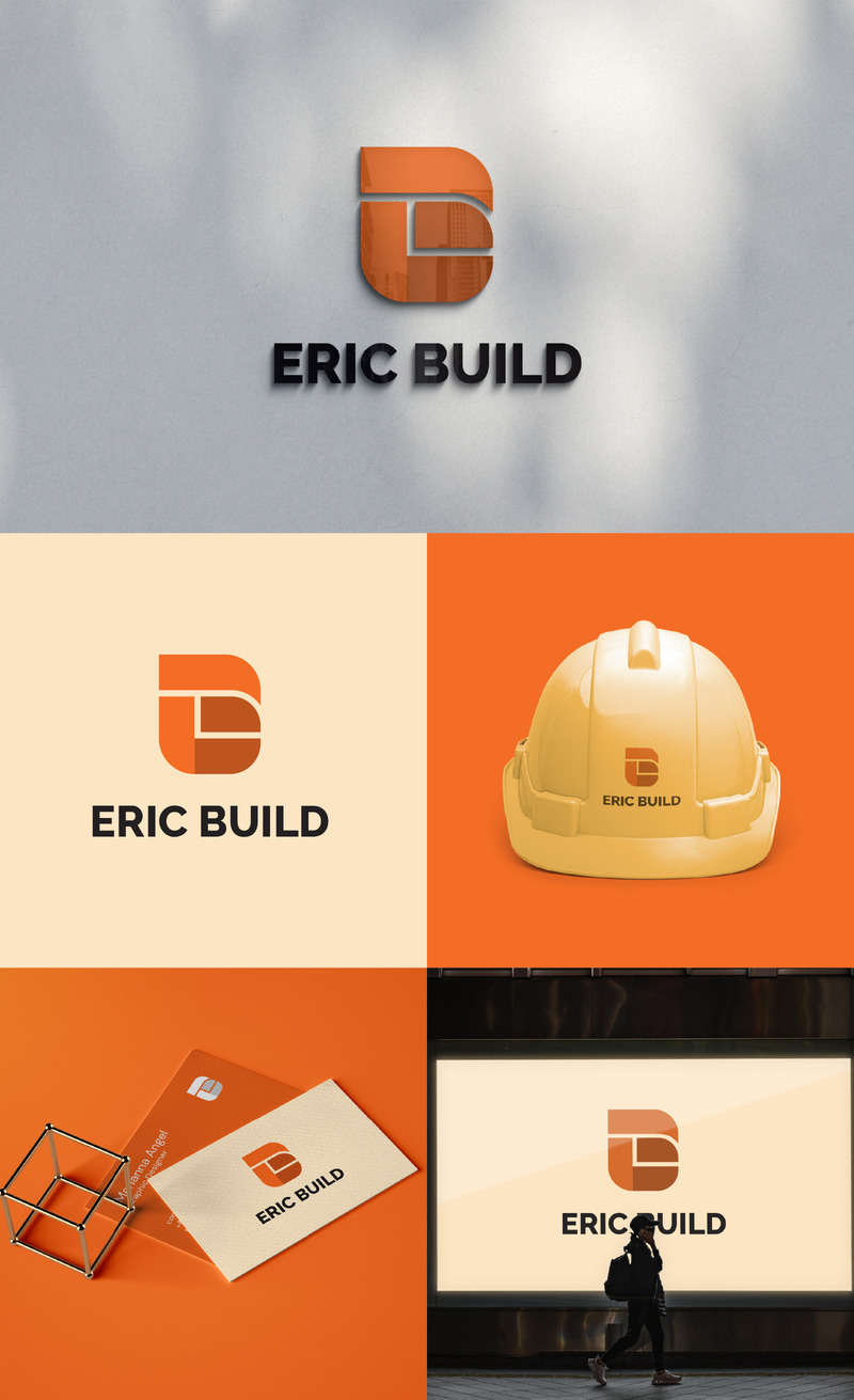 EB letter mark monogram logo design template