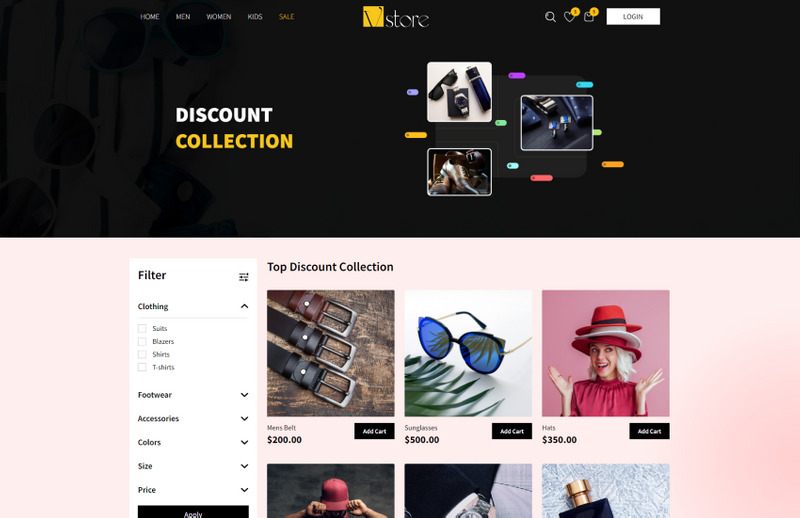 Vstore - Fashion ecommerce HTML5 template - TemplateMonster