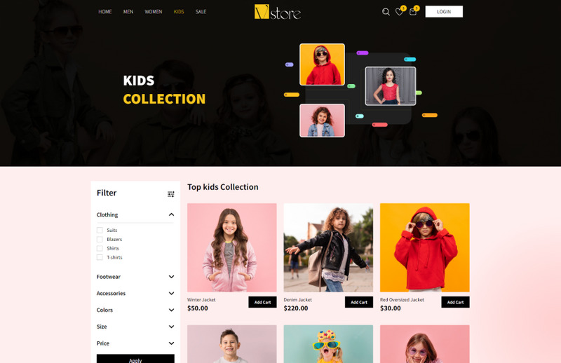 Vstore - Fashion ecommerce HTML5 template - TemplateMonster