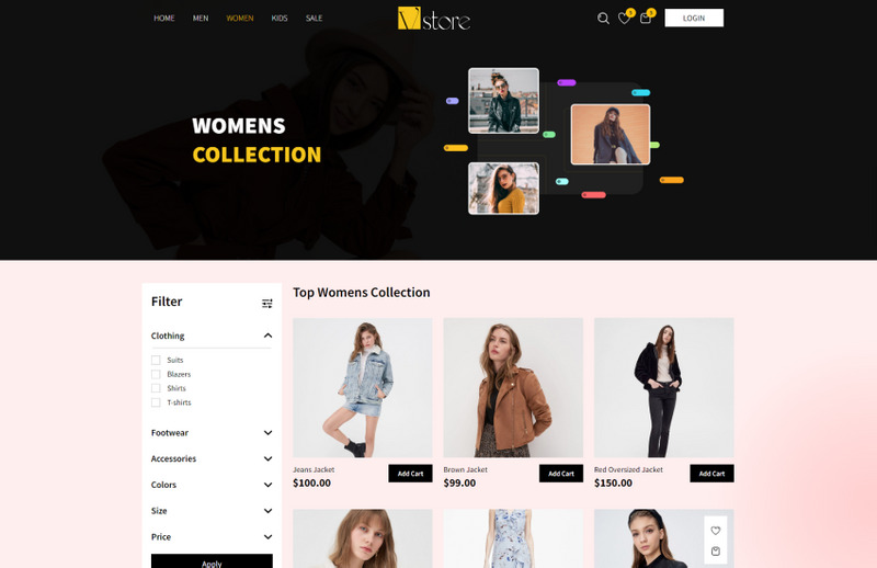 Vstore - Modèle HTML5 de commerce électronique de mode