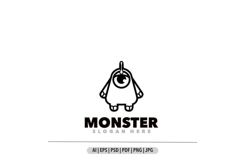 Modelo de design de logotipo de monstro - TemplateMonster
