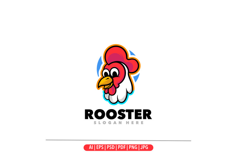 Rooster funny mascot logo template #332196 - TemplateMonster