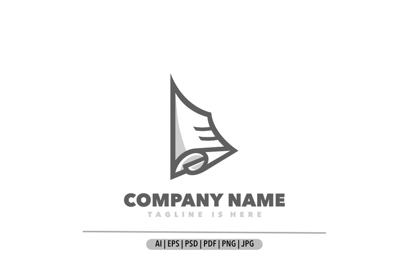 Paper simple logo design for business - TemplateMonster