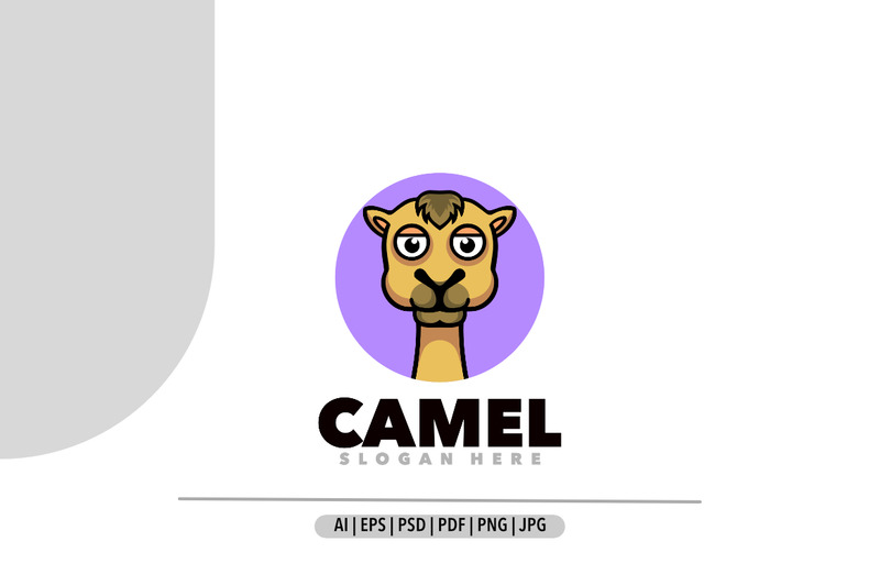 Camel label mascot logo design illustration - TemplateMonster