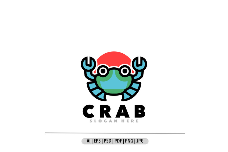 Crab line art shellfish logo #352640 - TemplateMonster