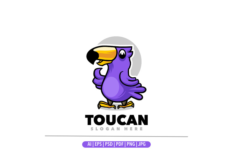 Toucan mascot cartoon funny logo #341824 - TemplateMonster