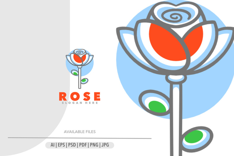 Rose simple unique logo template #331142 - TemplateMonster