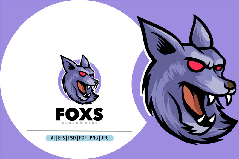 Fox roar angry mascot logo design #377651 - TemplateMonster