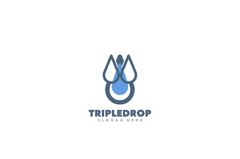 Triple Drop Simple Logo Template #321874 - TemplateMonster