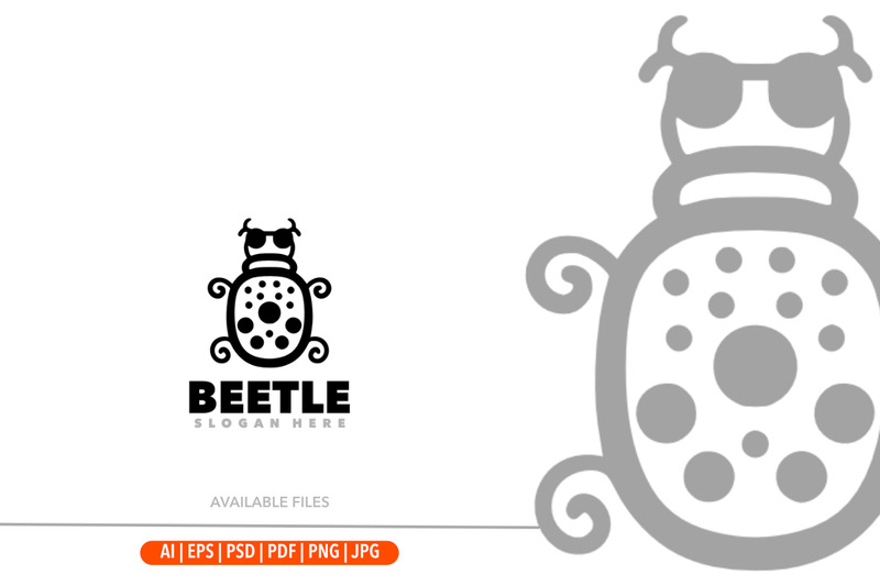Beetle insect simple logo design #336155 - TemplateMonster