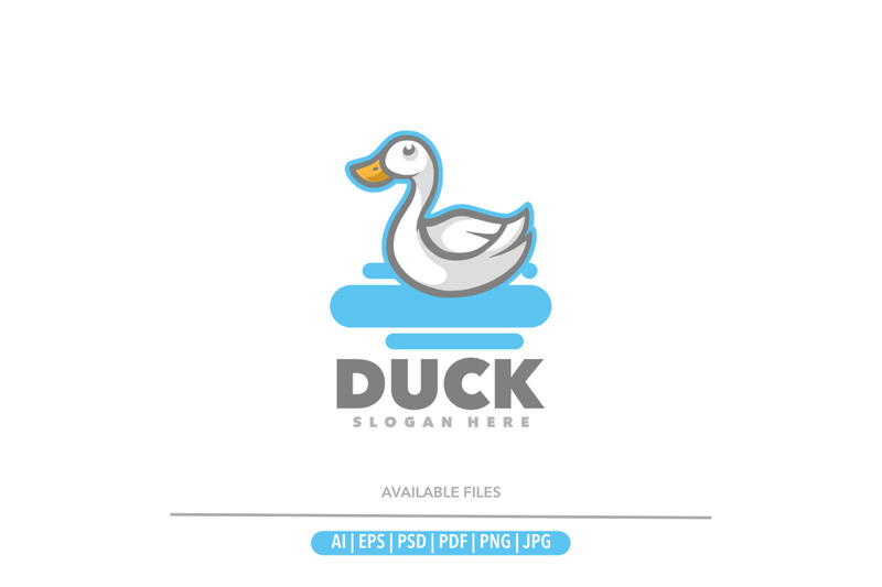 Duck water mascot template logo #324714 - TemplateMonster