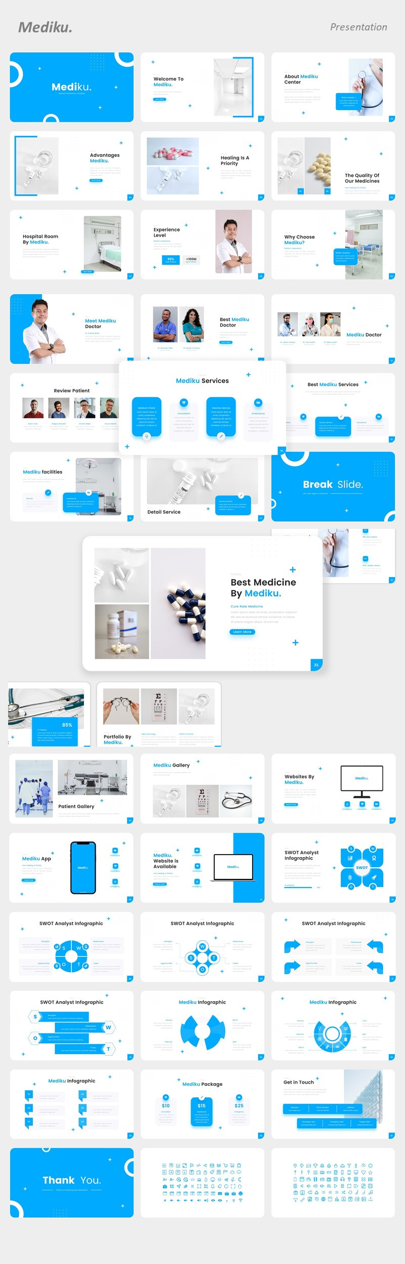 Mediku - Medical Presentation Google Slides Template