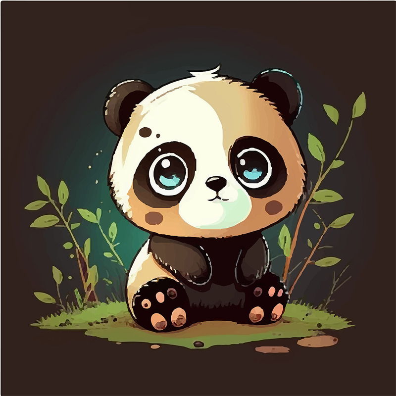 Carlito Aditya Panda Illustration Vector - TemplateMonster