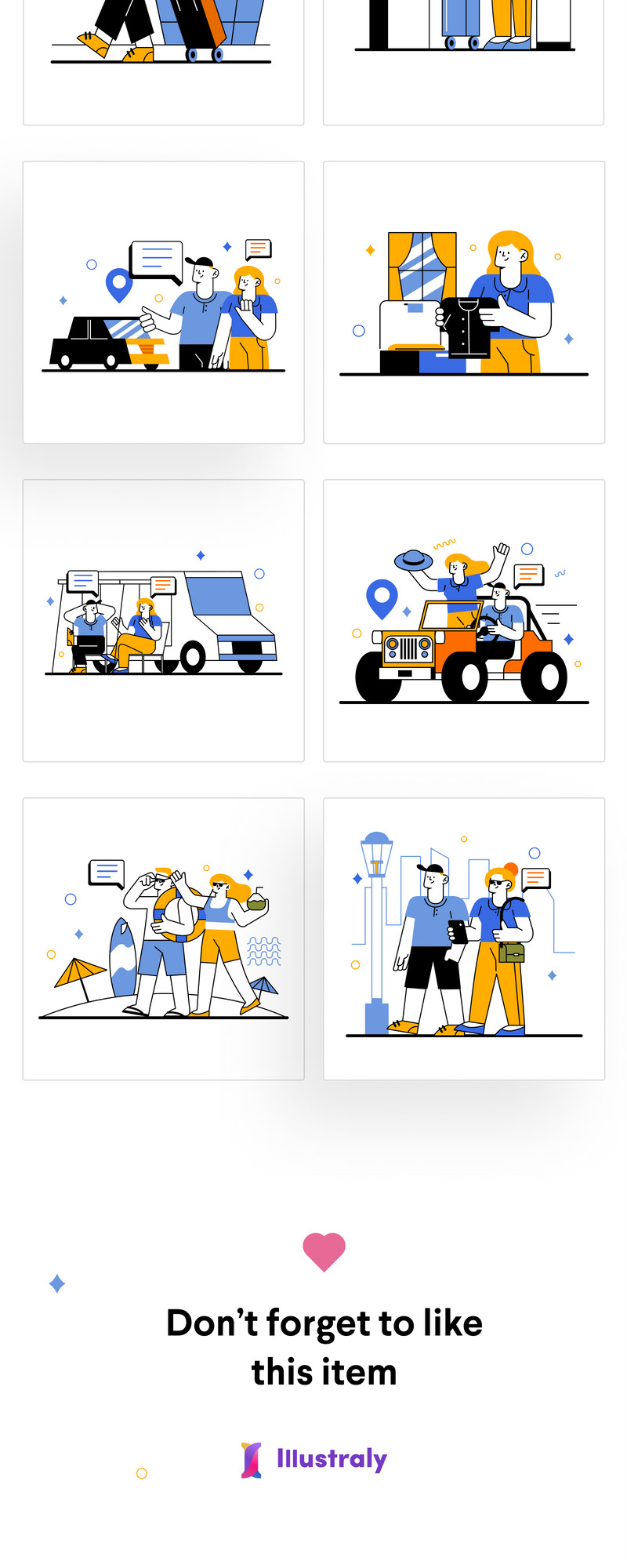 Travelly - Travel and Holiday Illustration Set