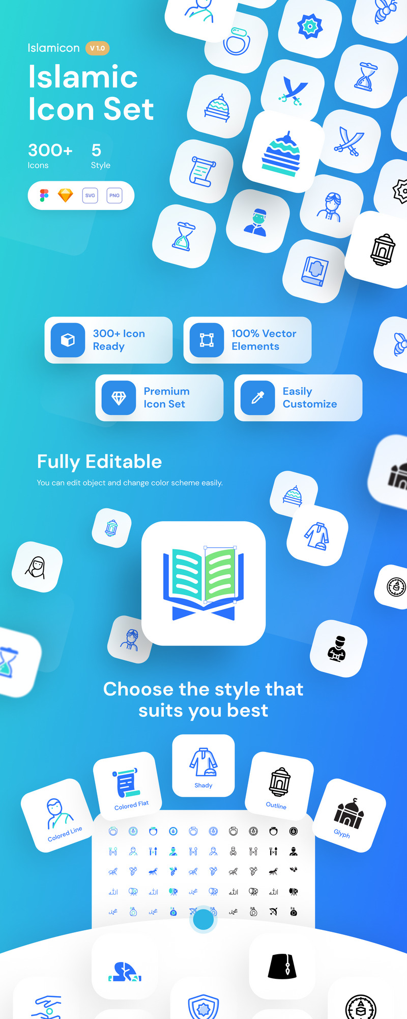 Islamicon - 300+ Islamic-themed Icons Set - TemplateMonster