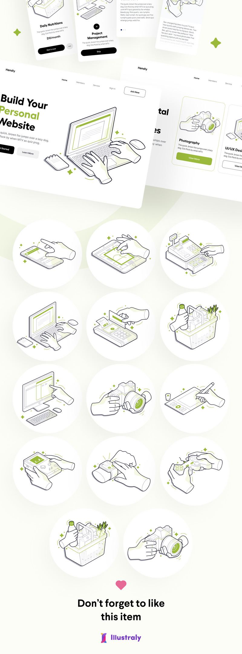 Handly - Hand Activity & Gesture Illustration