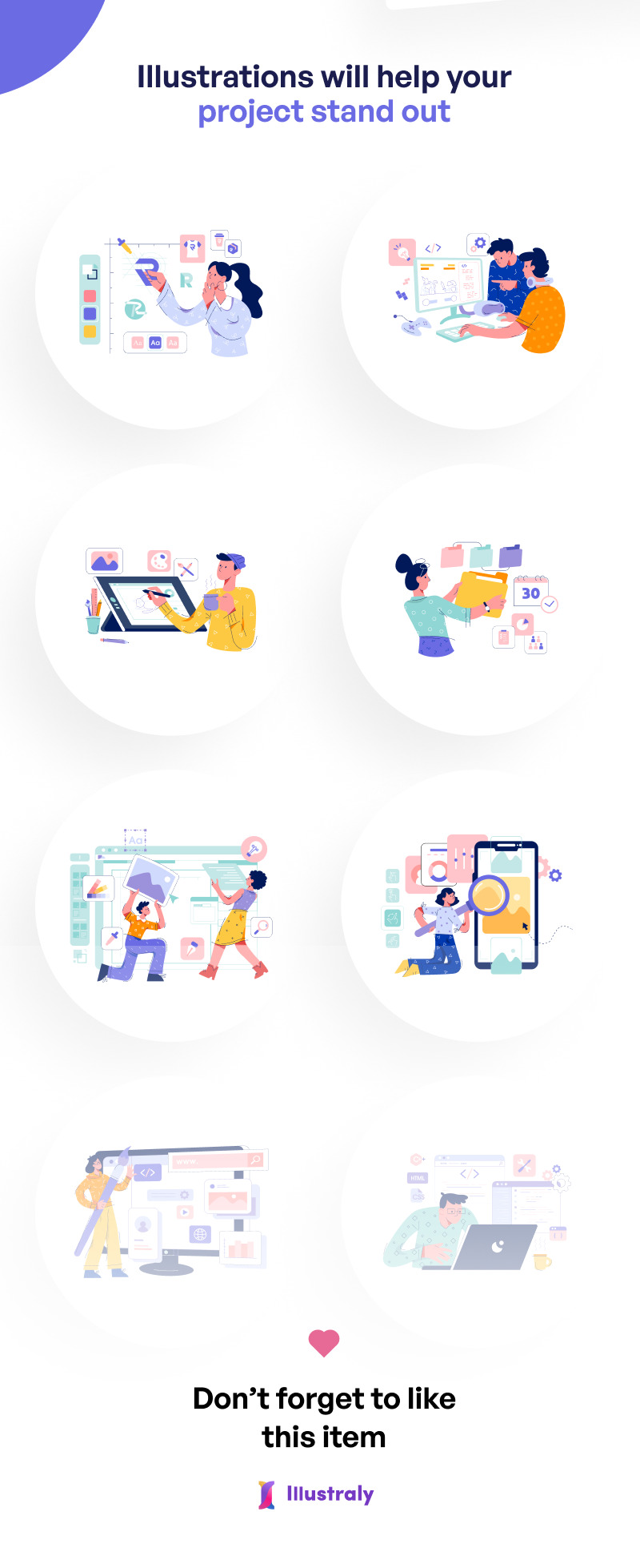 Designly - Designer and Developer Illustration Set