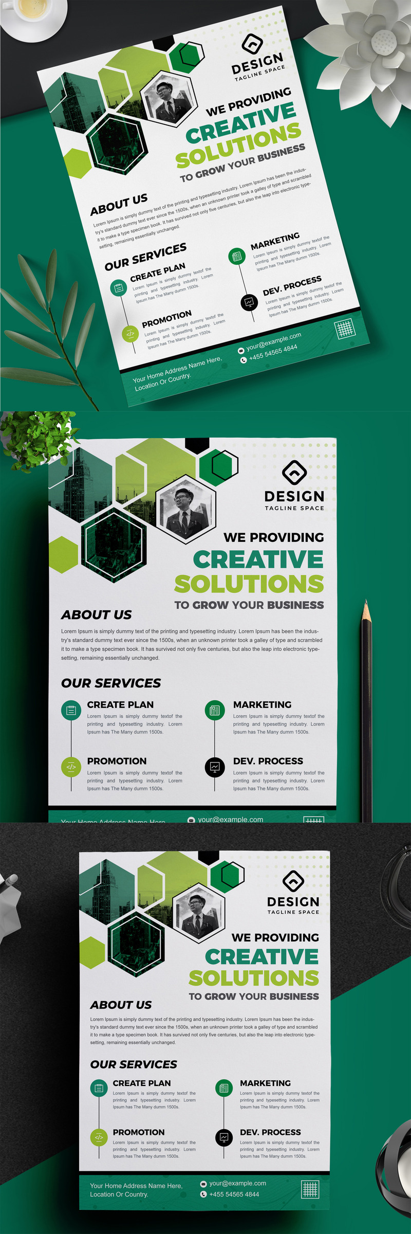 Marketing Flyer Design Templates #373405 - TemplateMonster