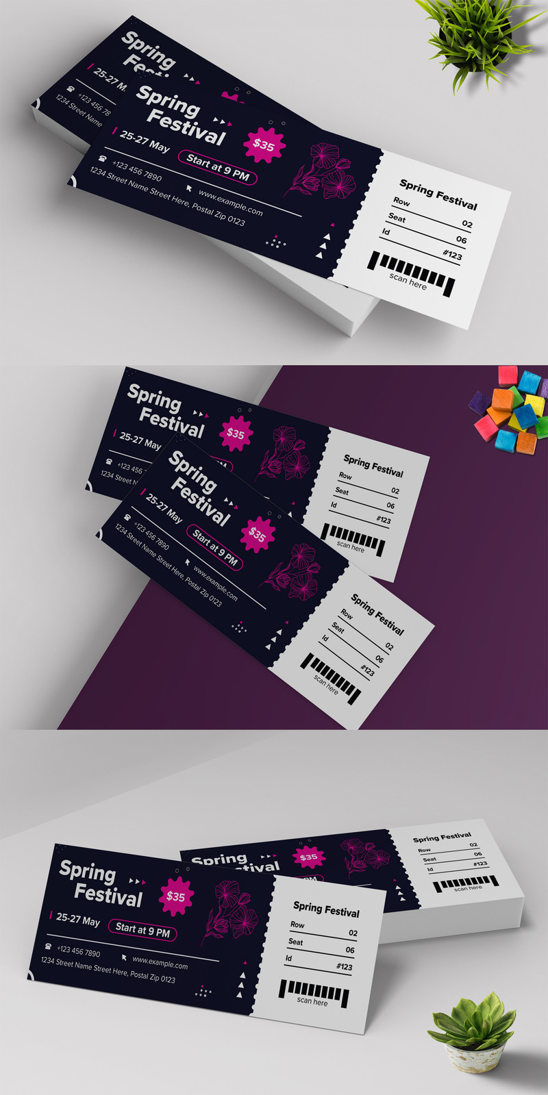 Ticket Spring Festival Template #379832 - TemplateMonster