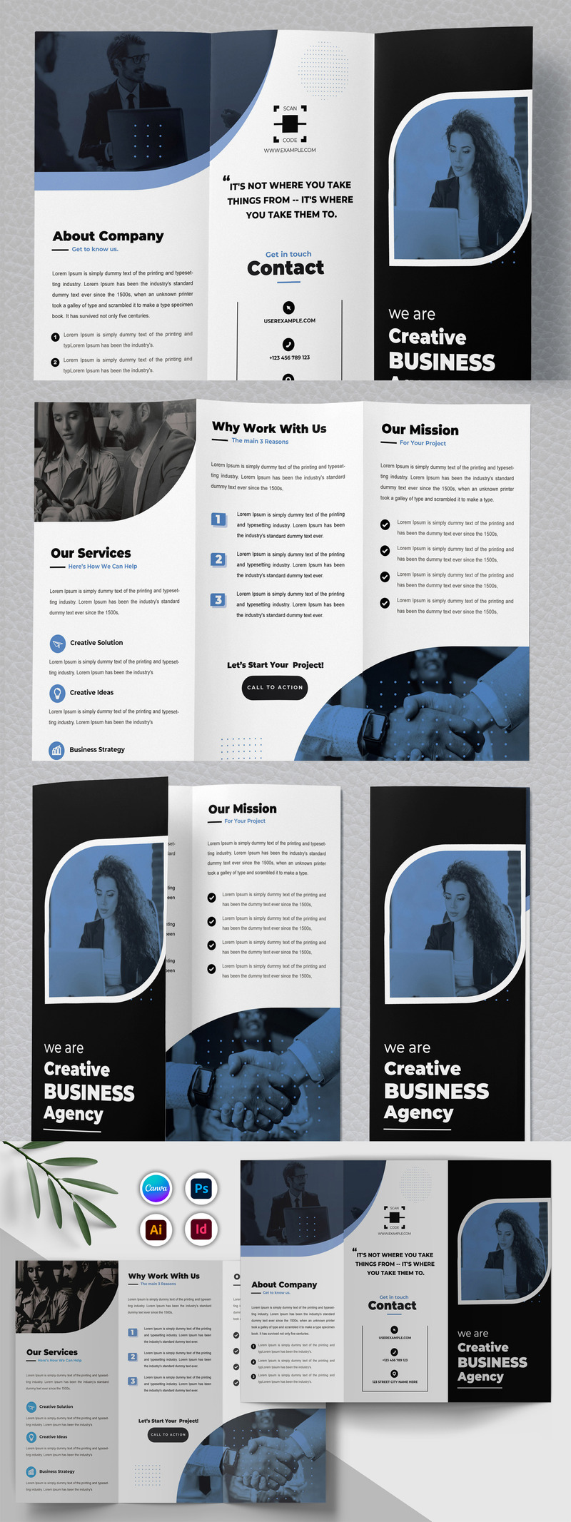 Business Creative Agency Brochure #377450 - TemplateMonster