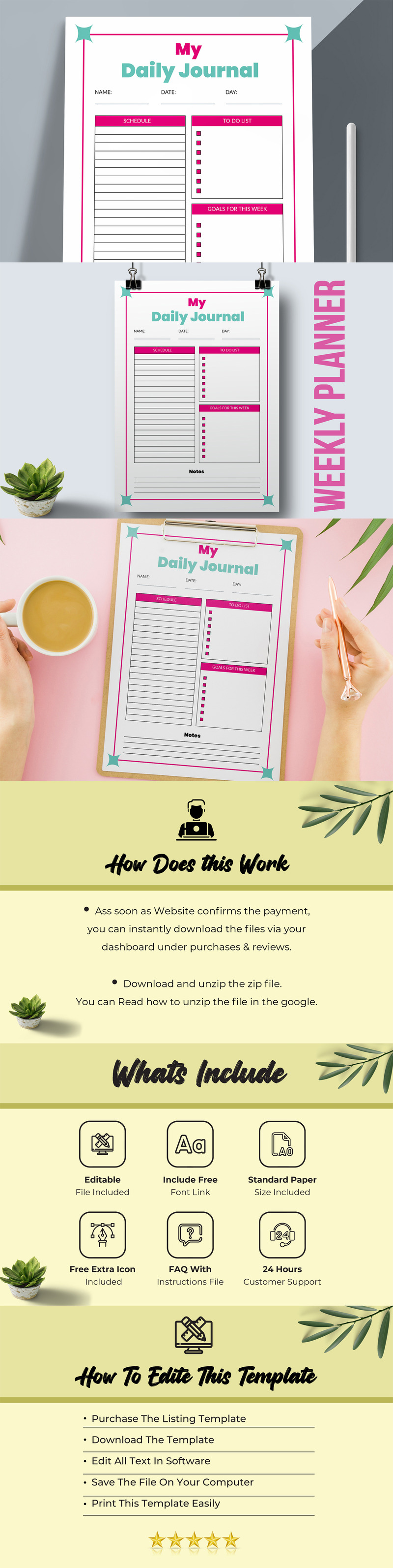 Daily Planner Layout Template #375693 - TemplateMonster