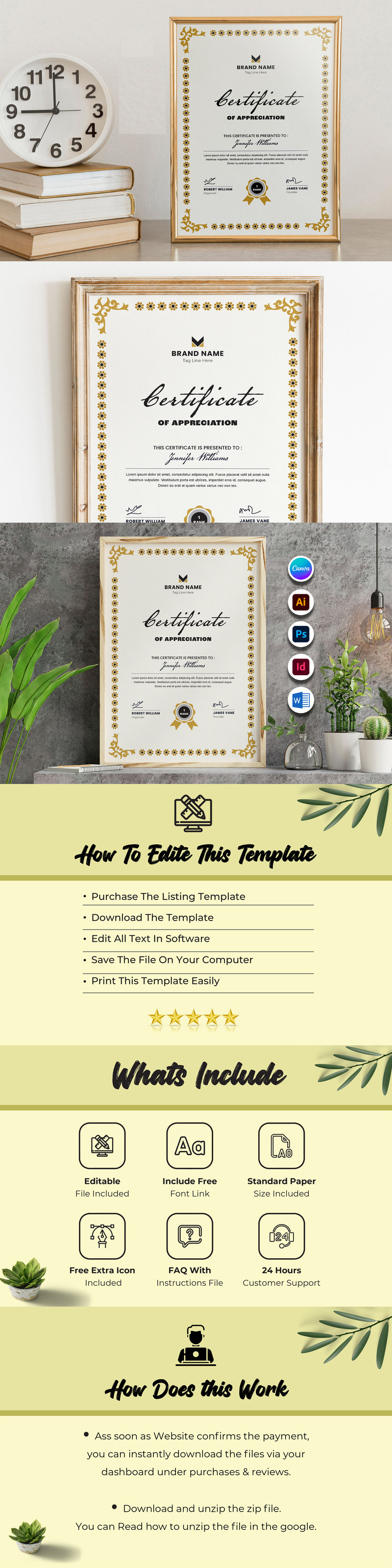 Certificates Template Layout #376857 - TemplateMonster