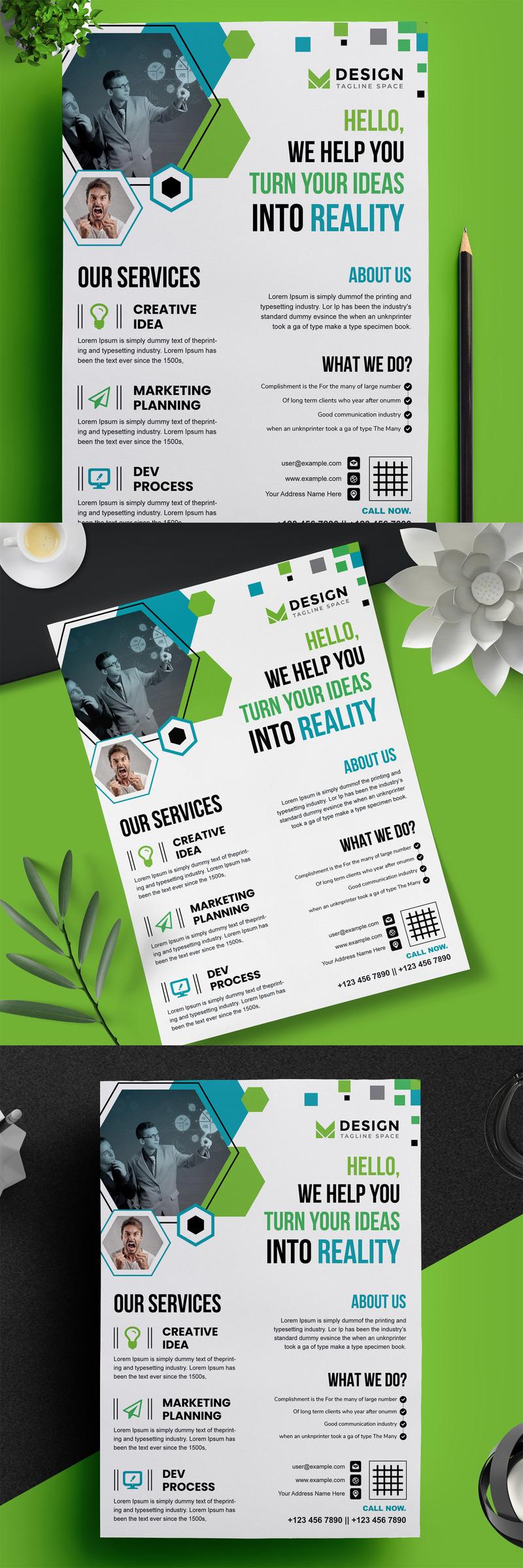Marketing Flyer Templates Layout #373404 - TemplateMonster