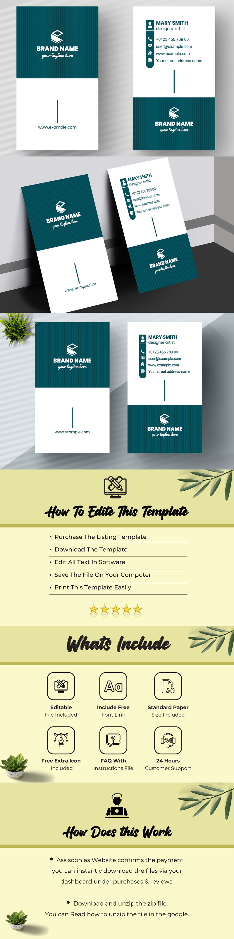 Professional Corporate Business Card Template Layout