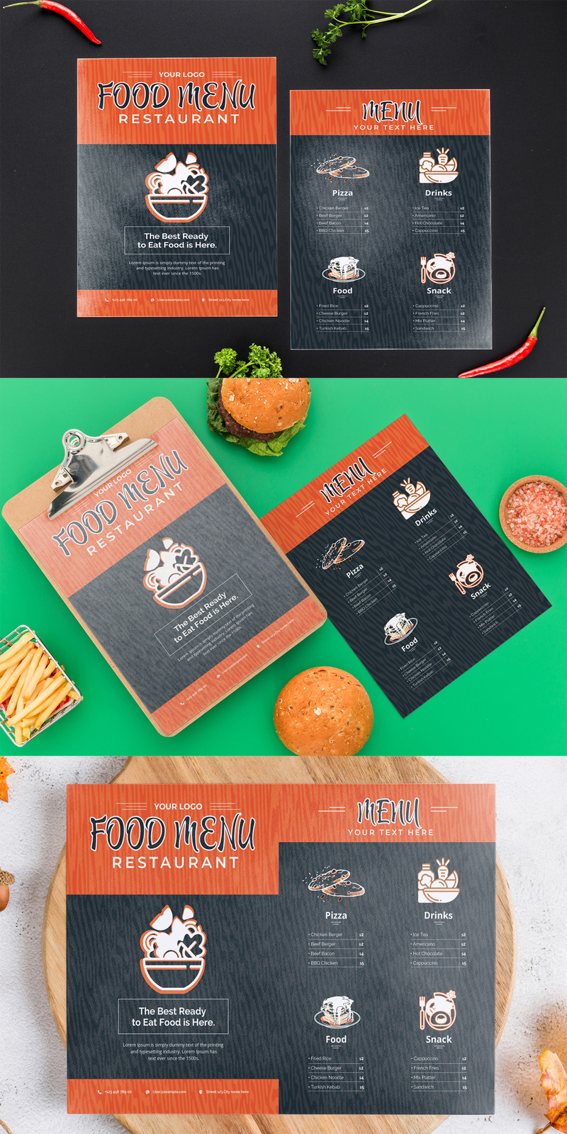 Restaurant Food Menu Template Layout - TemplateMonster