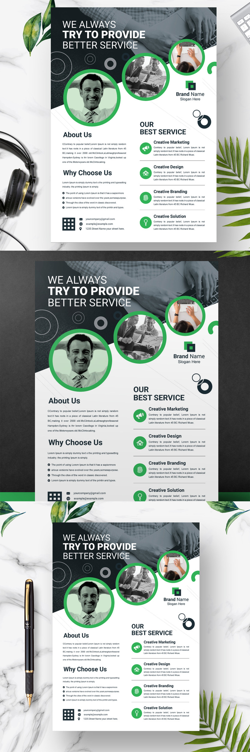 Marketing Business Flyer Template #373432 - TemplateMonster