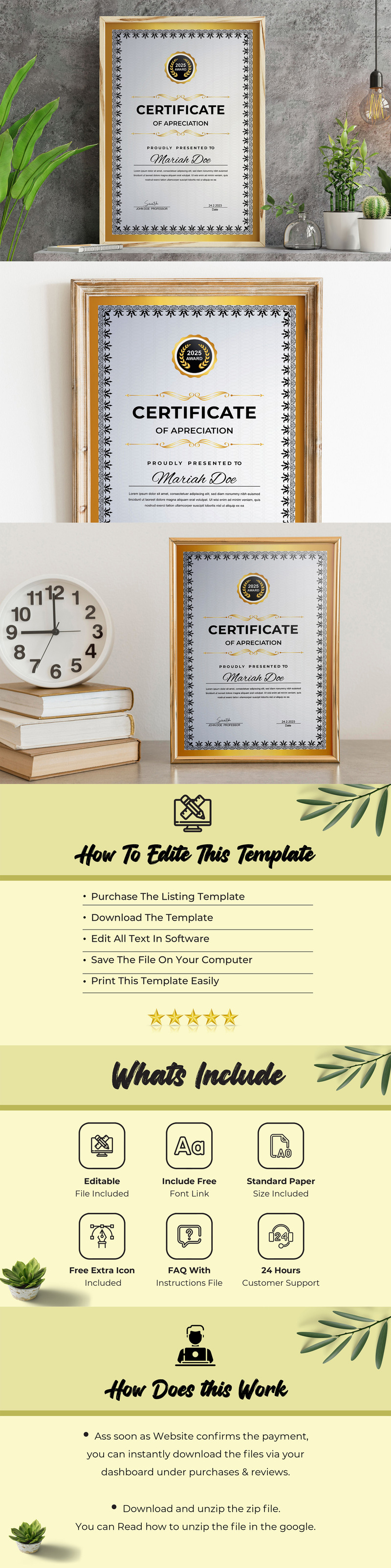 Multipurpose Unique Certificate #376767 - TemplateMonster