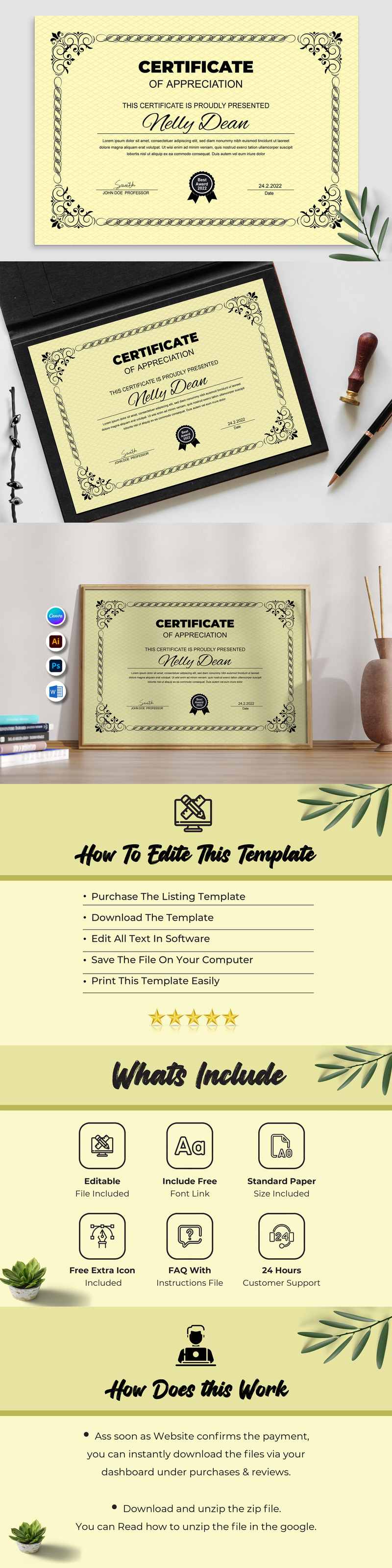 Certificate Design- Template #376852 - TemplateMonster