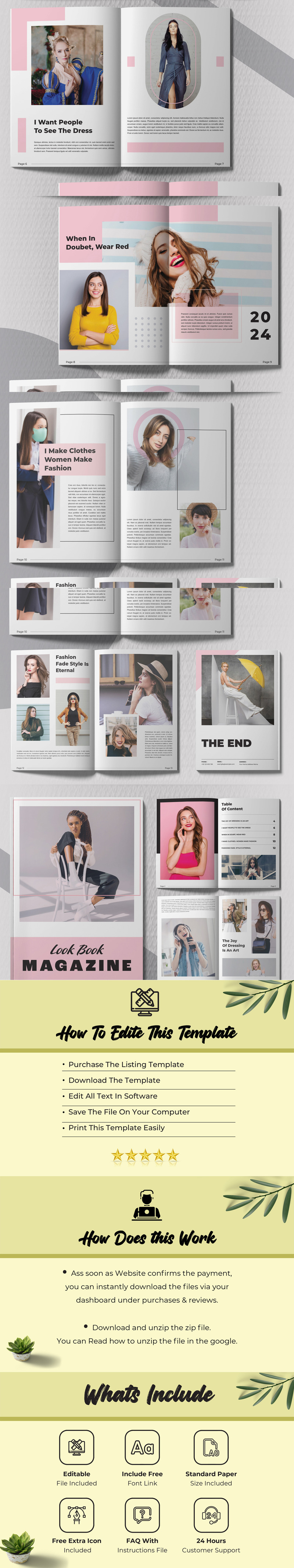 Fashion Look Book Design Layout #376090 - TemplateMonster