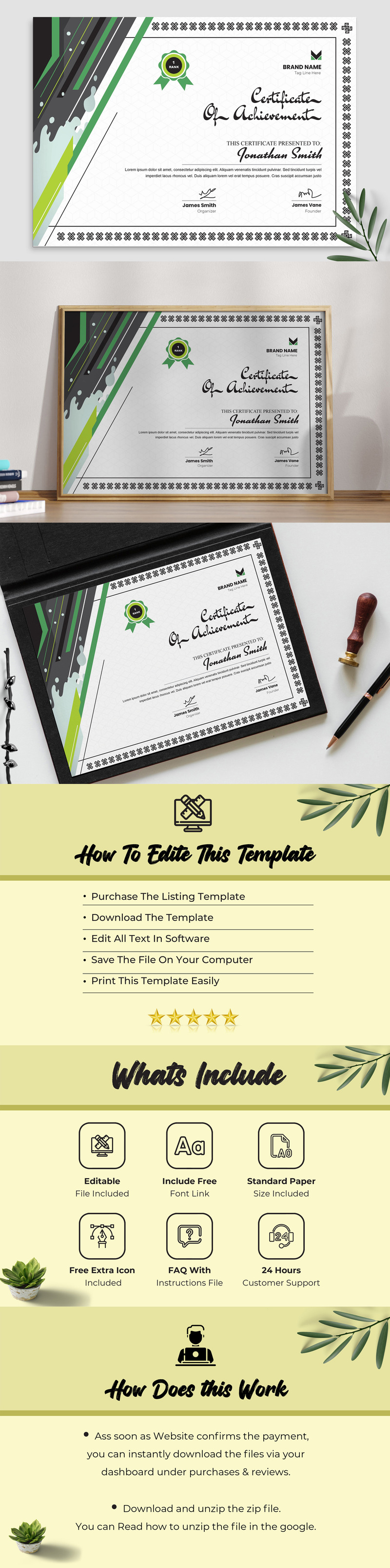 Achievement Of Certificate Templates - TemplateMonster