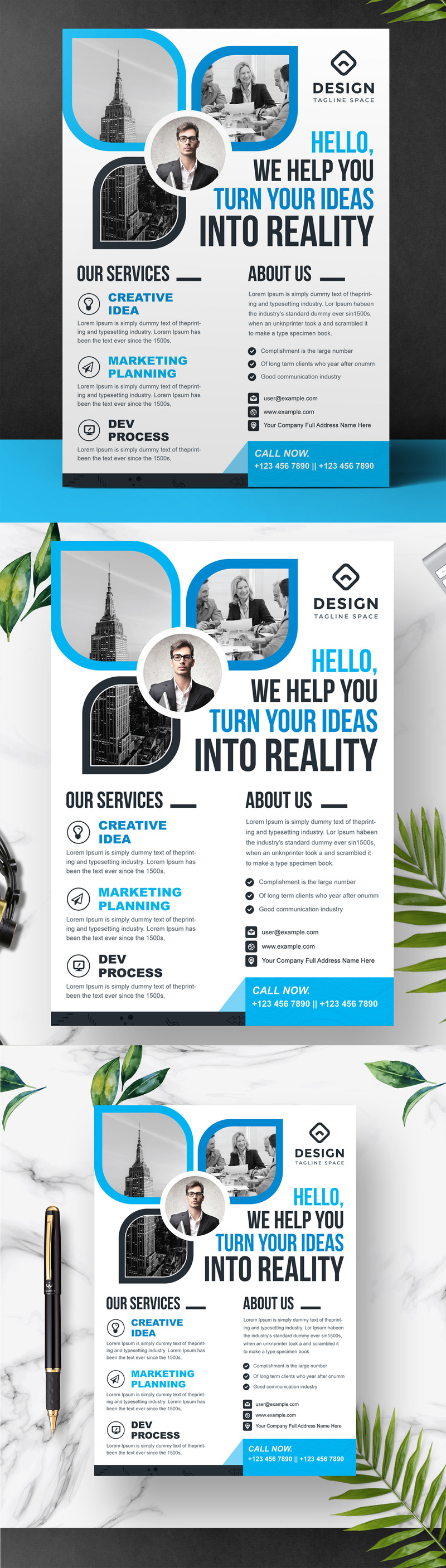 Creative Business Flyer Templates #373415 - TemplateMonster