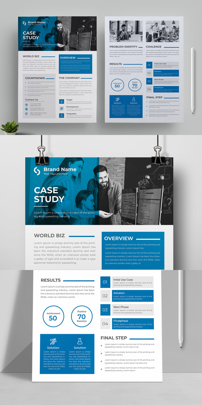 Corporate Case Study Design Layout #378912 - TemplateMonster