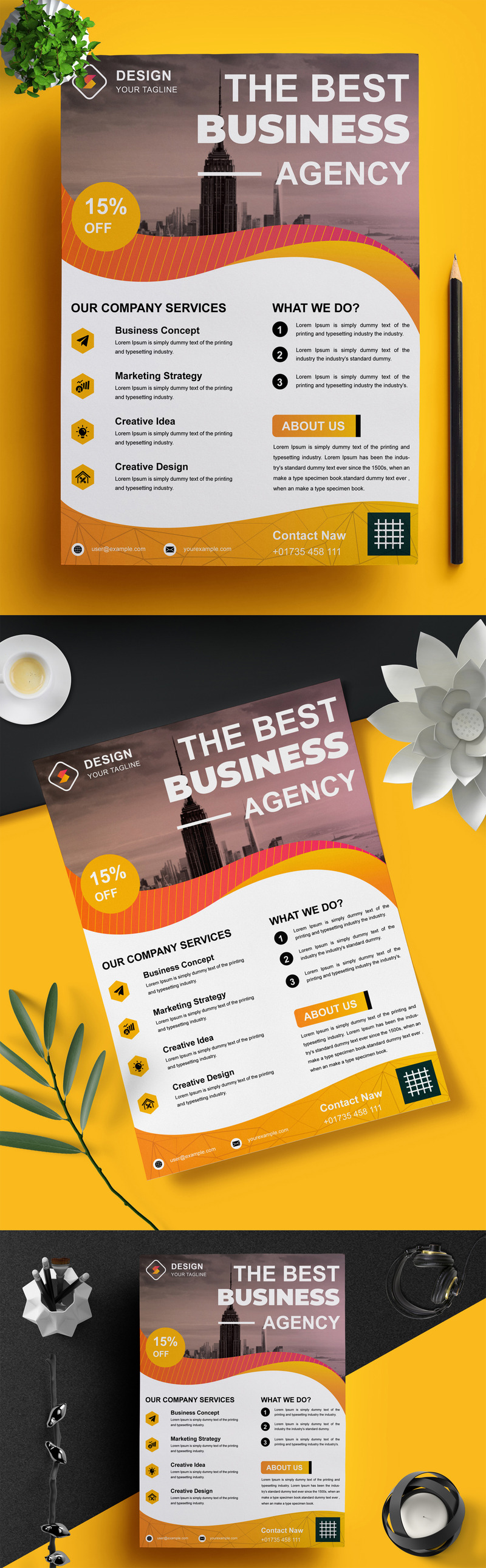 Marketing Agency Flyer Design Template Layout