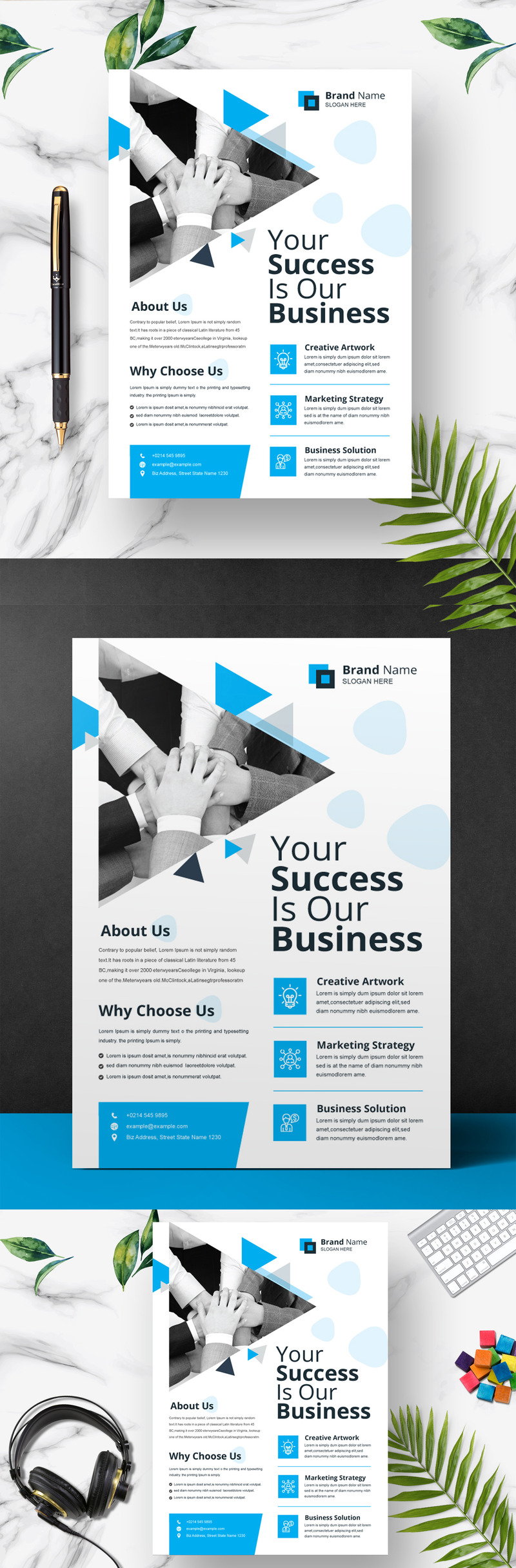 Modèles de flyers d'affaires modernes - TemplateMonster