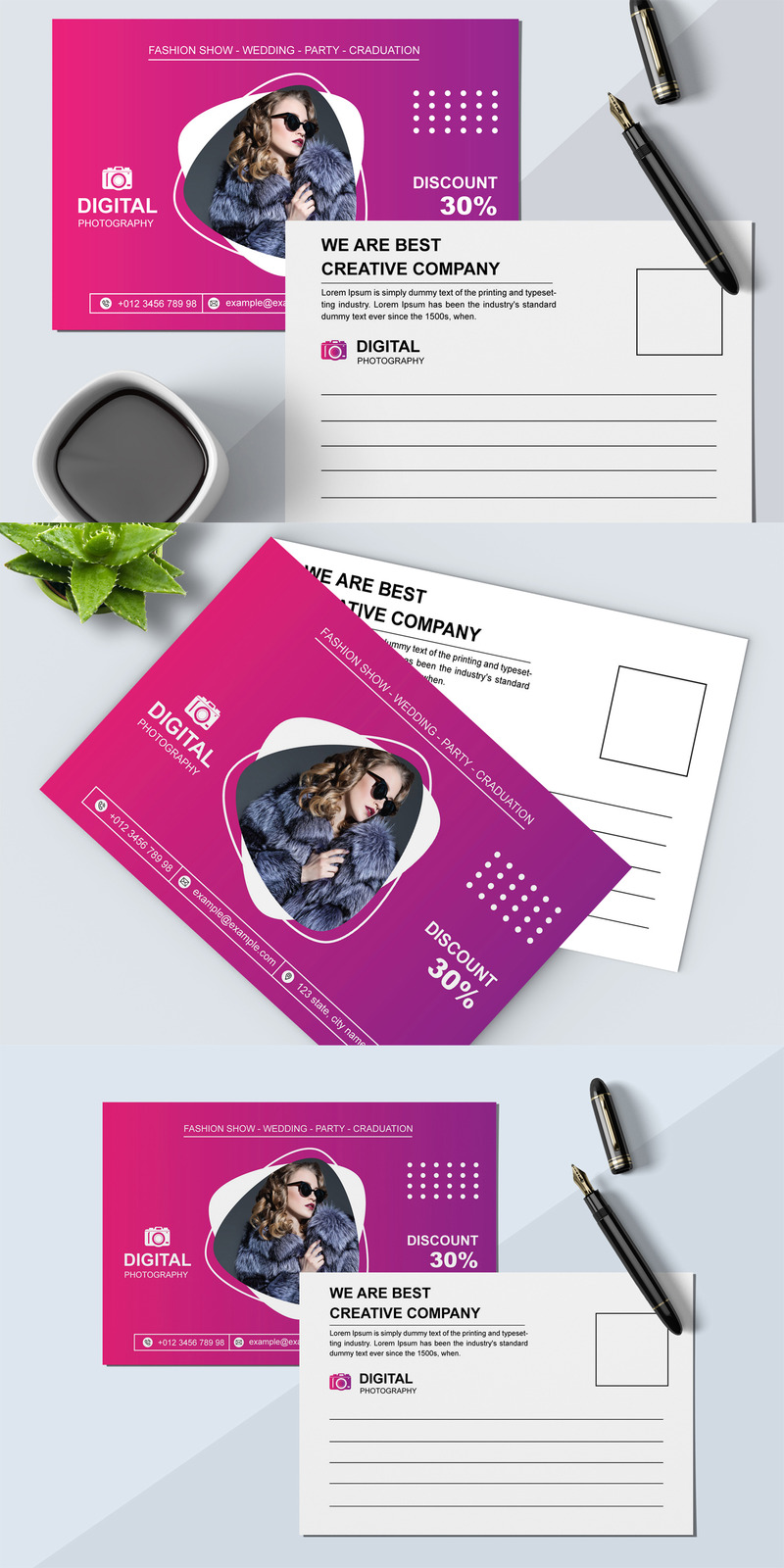 Photography Postcard Templates Layout - TemplateMonster