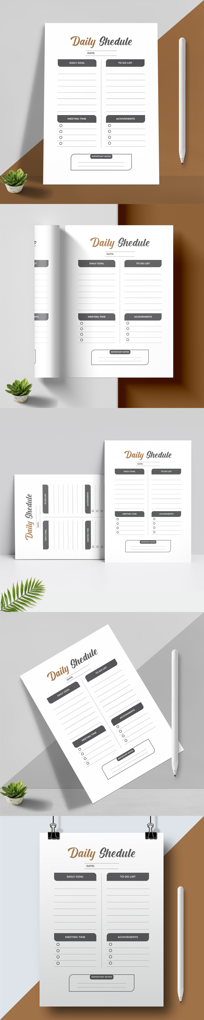 Daily Schedule Template Tayout #374551 - TemplateMonster