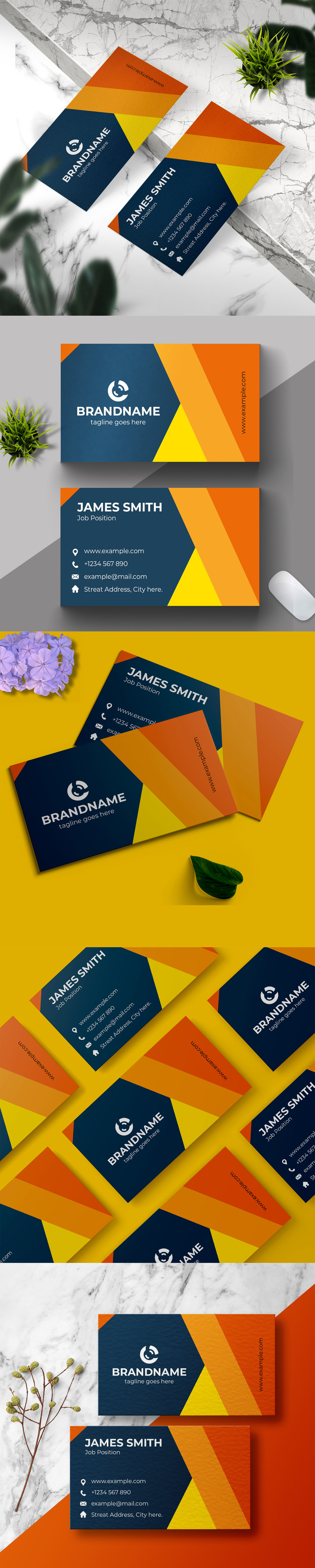 Professional Business Card Layout #373191 - TemplateMonster