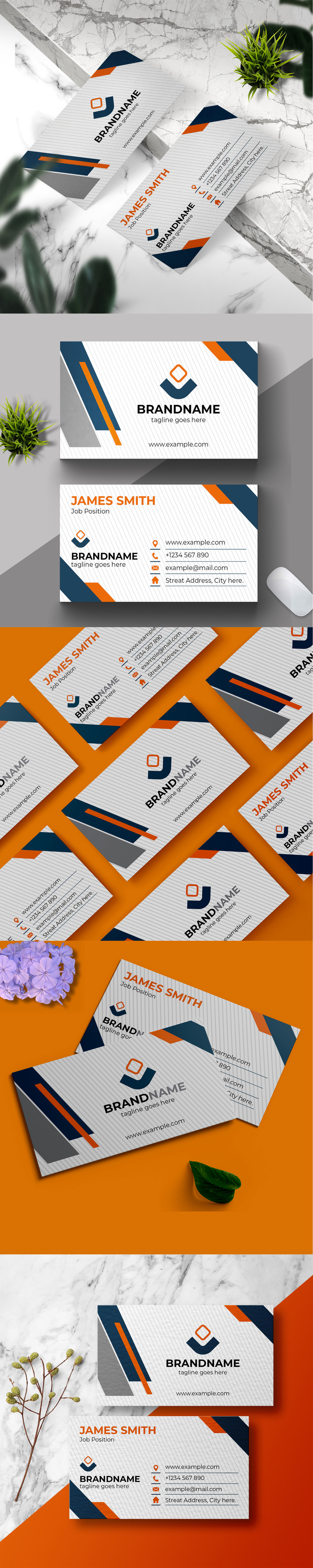 Business Card Design Layout #373193 - TemplateMonster